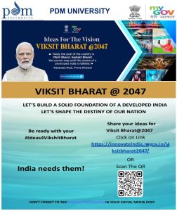 Viksit Bharat @2047 - PDM University, Bahadurgarh (Delhi NCR), India